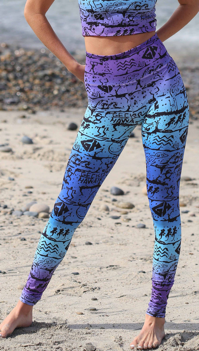 Geck Hawaii X Eagle Rock WERKSHOP® Athleisure Leggings - SURF